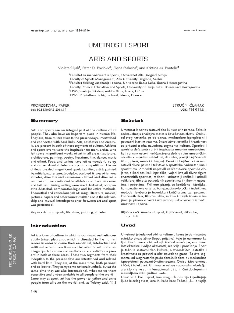Umetnost I Sport Arts and Sports: Violeta (Iljak, Petar D. Pavlovi ...
