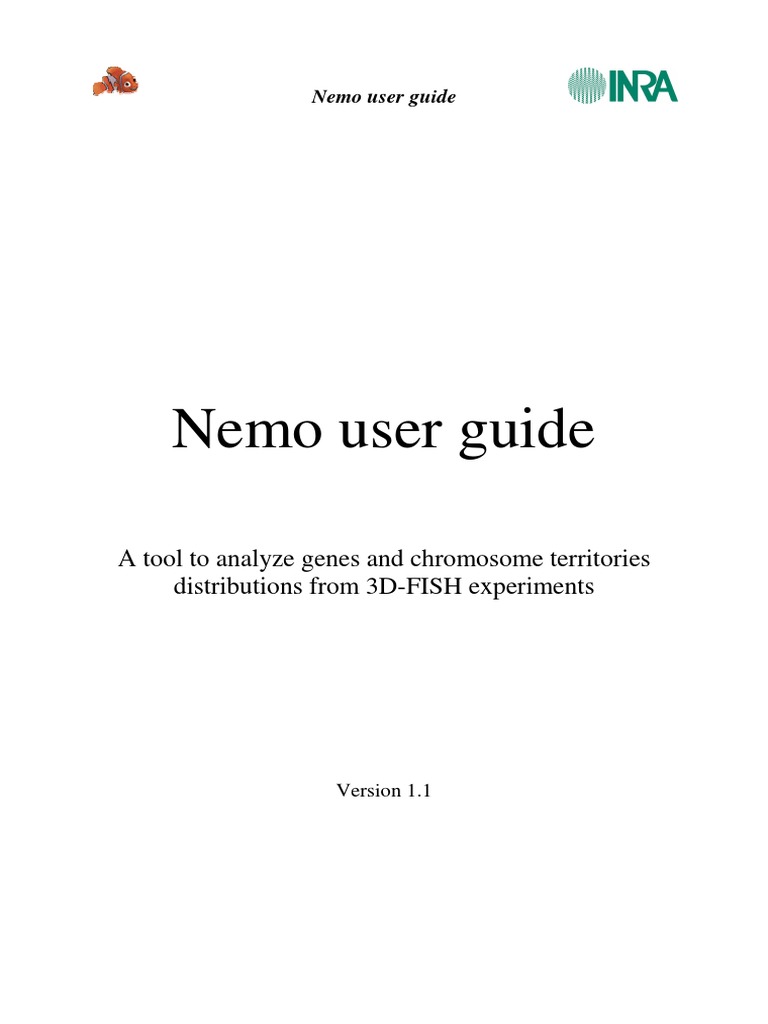 Nemo User Guide: A Tool To Analyze Genes and Chromosome Territories ...