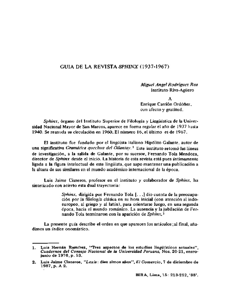 Guia de Sphinx | PDF | Perú | Lengua española