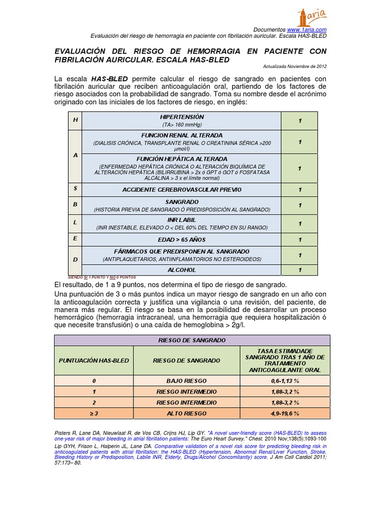 SCORE HAS BLED, EVALUACIÓN DEL RIESGO DE HEMORRAGIA EN PACIENTE CON FA.pdf