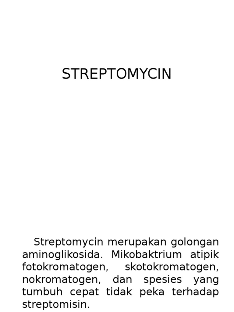Panduan Lengkap Streptomisin | PDF