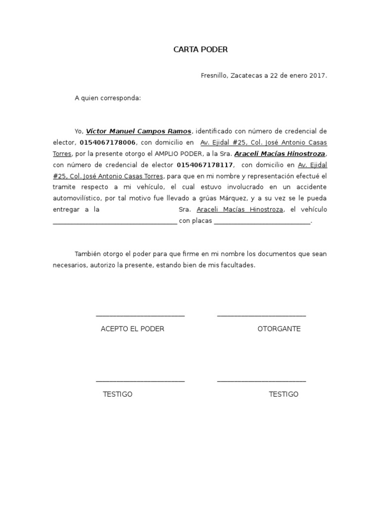 Carta Poder | PDF