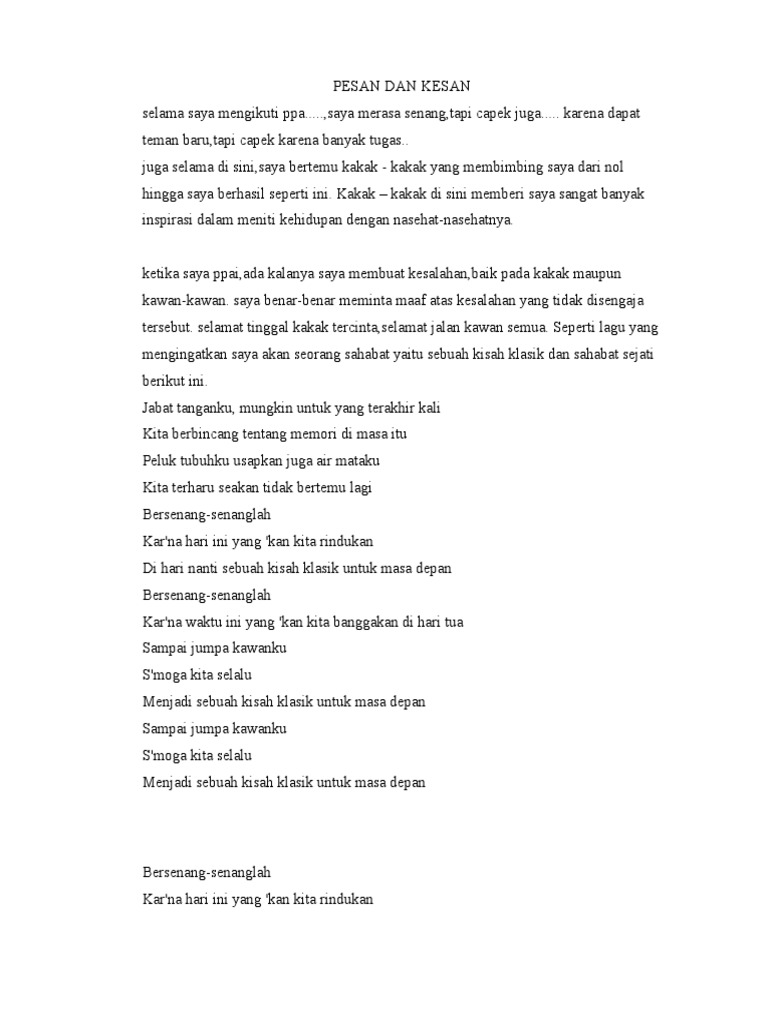 Kesan Pesan | PDF
