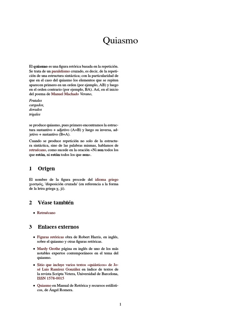 Quiasmo | PDF