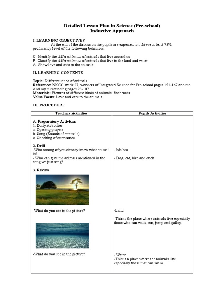 Detailed Lesson Plan in Kinder | PDF | Lesson Plan | Teaching