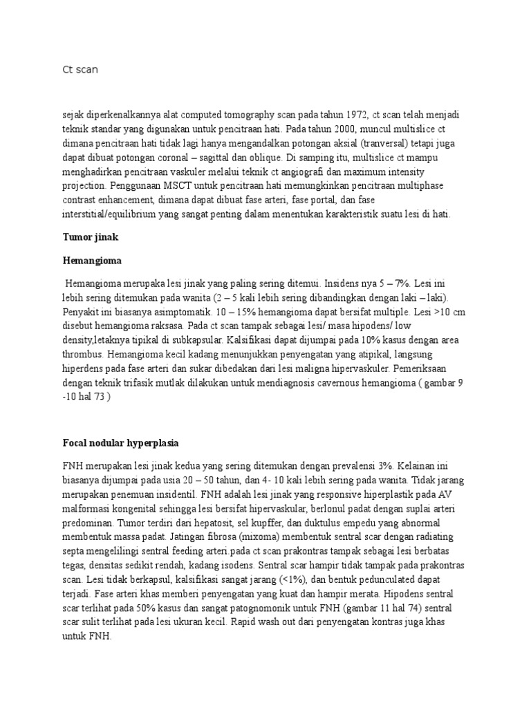 CT Scan Nodul Hati | PDF