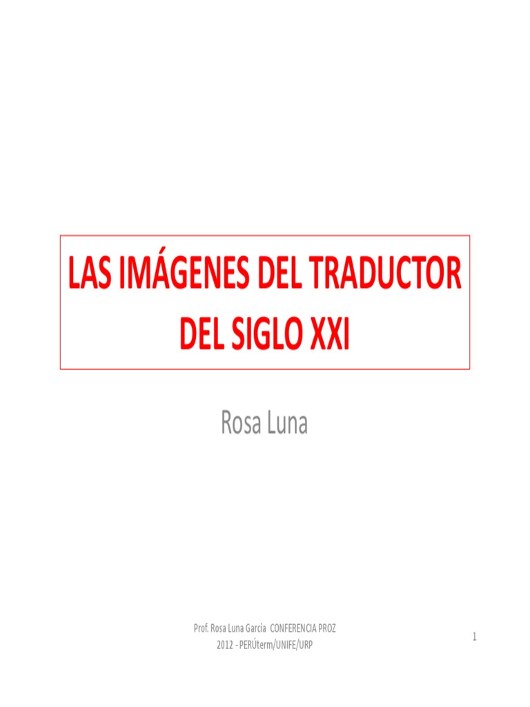 Las Imágenes Del Traductor Del Siglo XXI | PDF | Traducciones | Science