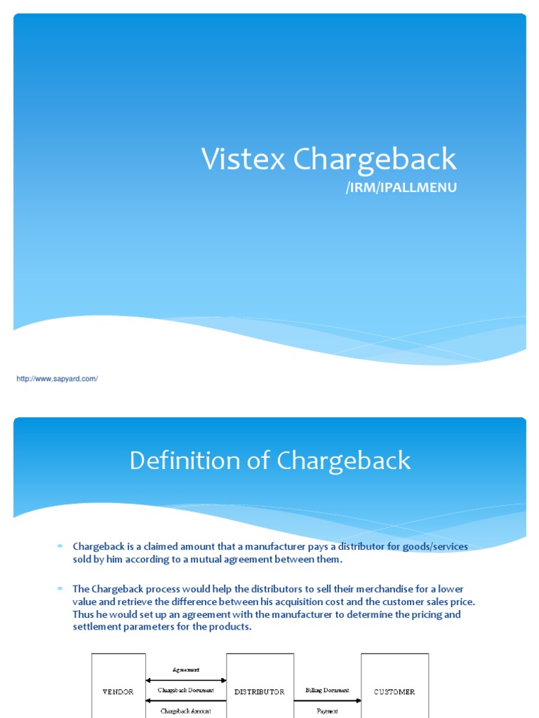 Vistex Charge Back Overview PDF | PDF | Electronic Data Interchange | Prices