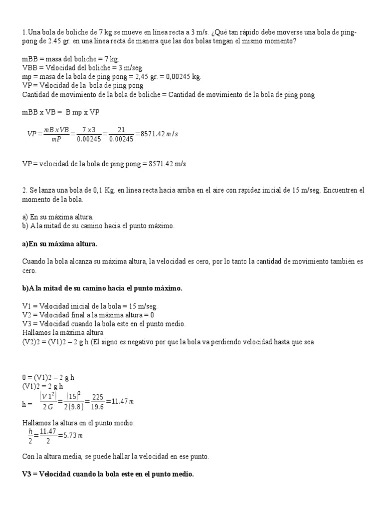 Ejercicios de Exposiciones | Descargar gratis PDF | Masa | Ingeniería ...