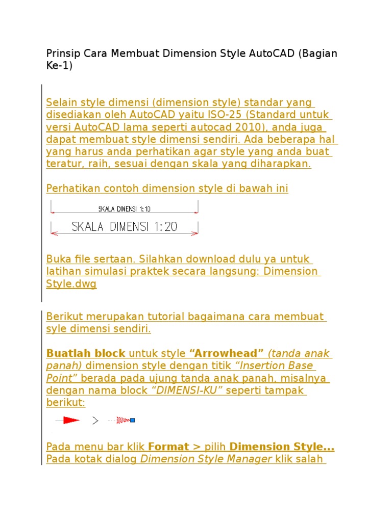 Cara Membuat Dimension Style di AutoCAD | PDF | Metode & Bahan Ajar | Seni