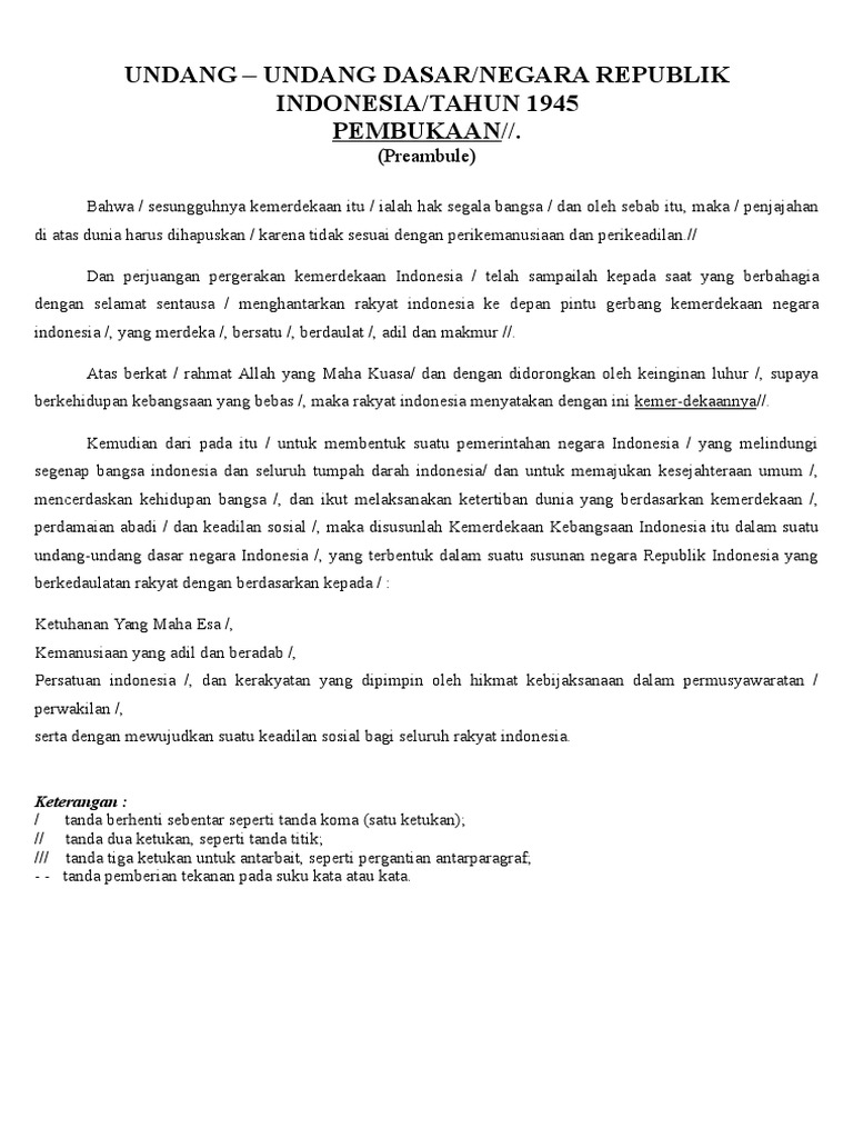 Uud 45 | PDF | Politik | Ilmu Sosial