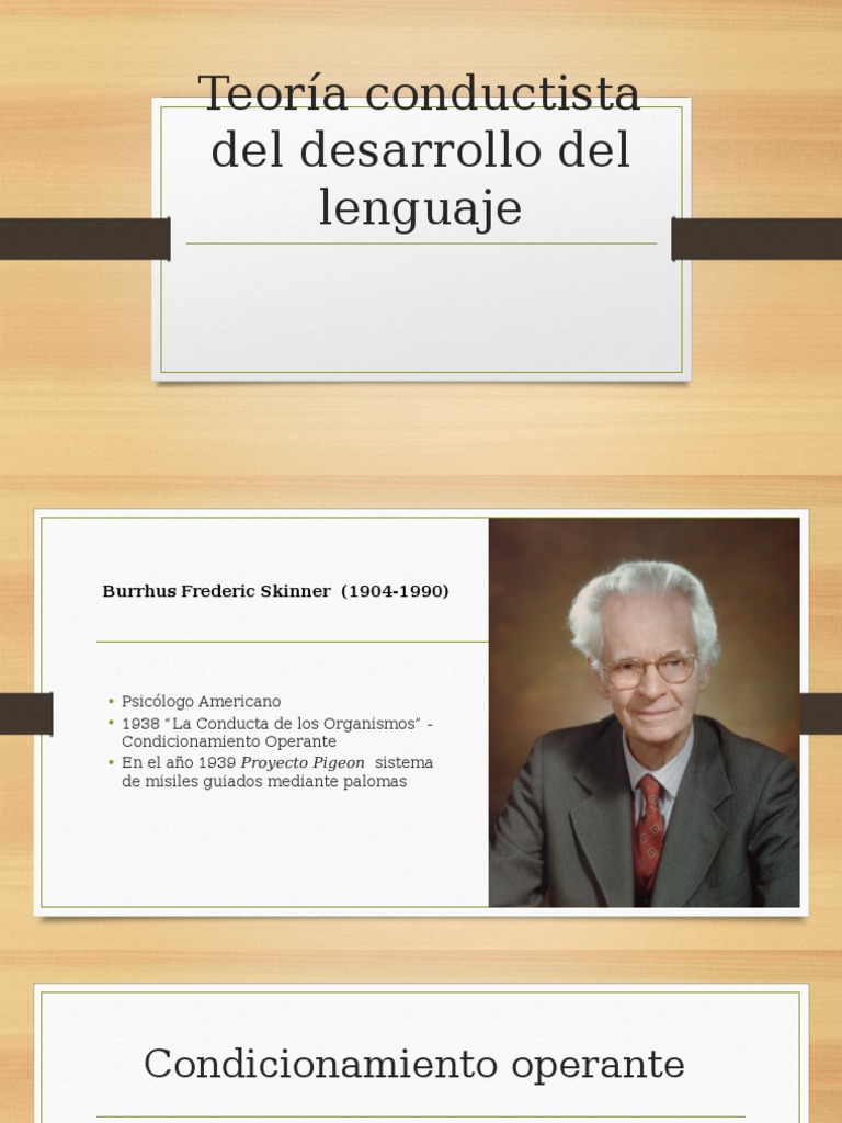 TEORIA CONDUCTISTA DEL DESARROLLO DEL LENGUAJE | Reforzamiento ...