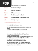Eucharistic Prayer 2 | PDF | Eucharist | Catholic Liturgy