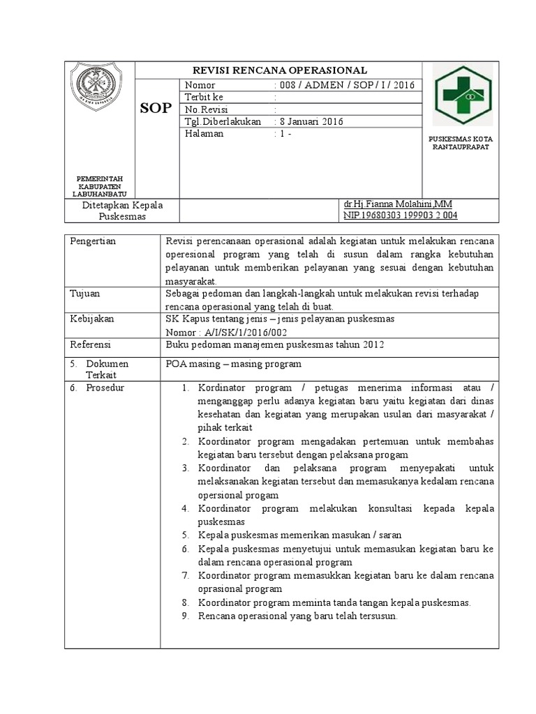 Sop Revisi | PDF