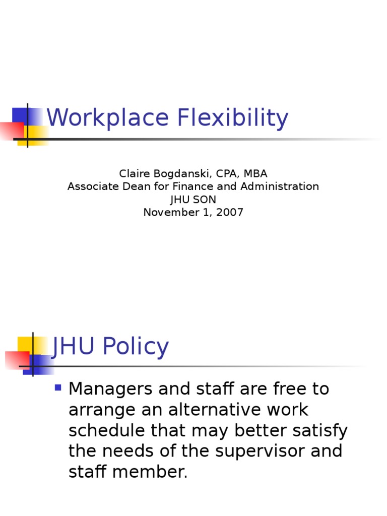 Workplace Flexibility Presentation | PDF