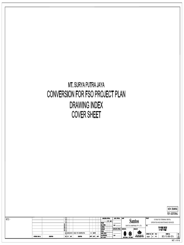 9812 70 DWG 001A Rev.0 Drawing Index | PDF