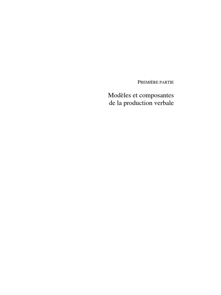 Modèles de production de la parole | PDF | Syllabe | Lecture (Processus)