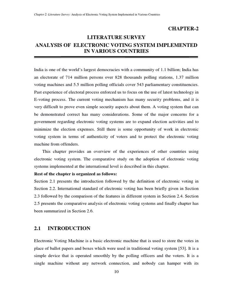 literature survey.pdf | Electronic Voting | Biometrics