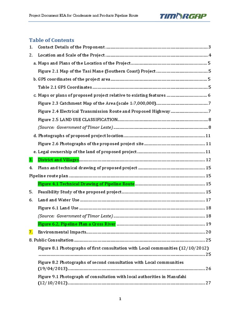 Project Document For Pipeline Route PDF | PDF | Environmental Impact ...