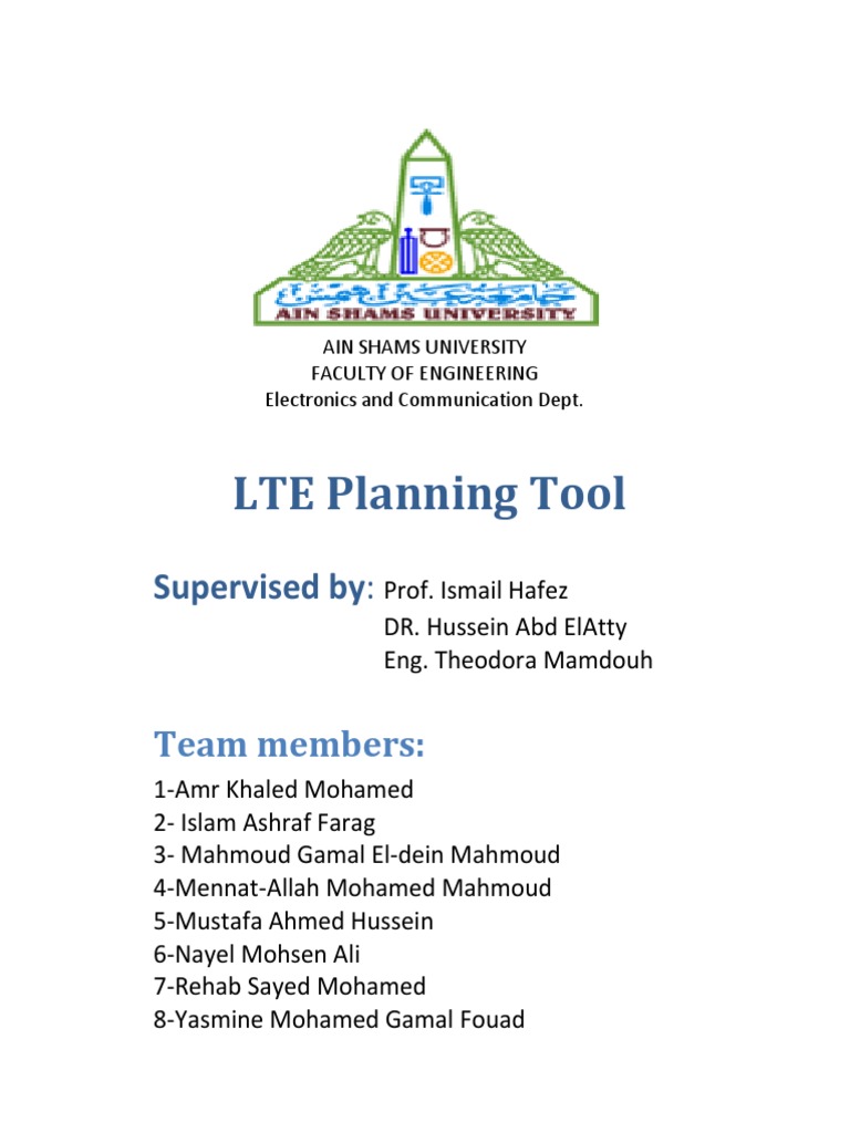 LTE Planning Tool PDF | Download Free PDF | Channel Access Method | Code Division Multiple Access