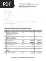 Sample Quotation For CCTV Installation | PDF