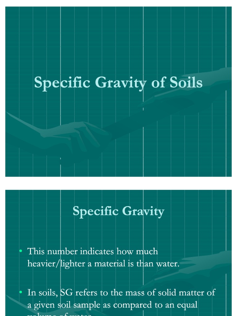 Specific Gravity of Soils | PDF