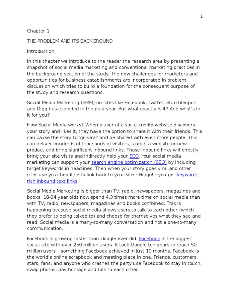 Chapter 1 3 THESIS | PDF | Social Media | Popular Culture & Media Studies