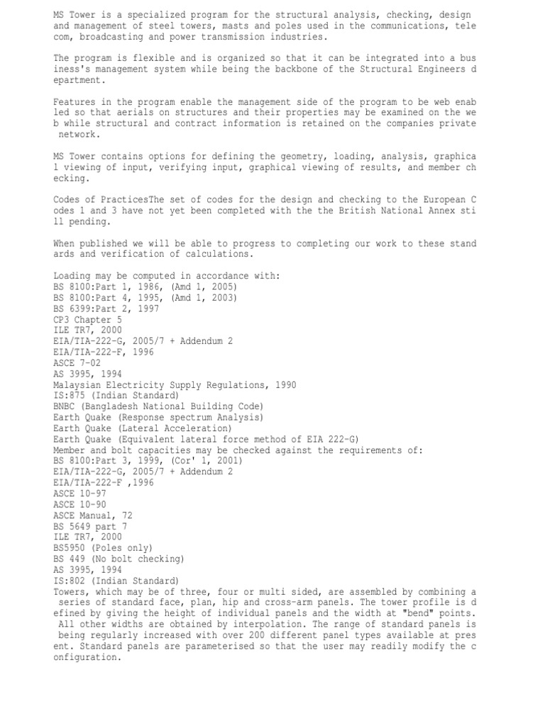 MS Tower Capabilities | PDF | Antenna (Radio) | Library (Computing)