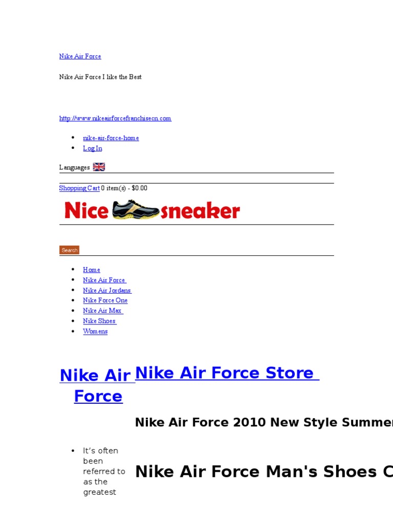 Nike Air Force | PDF | Shoe | Footwear