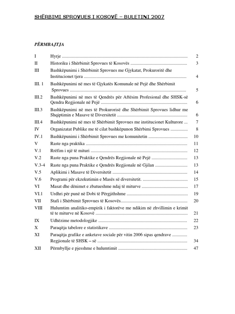 Sherbimi Sprovues I Kosoves | PDF