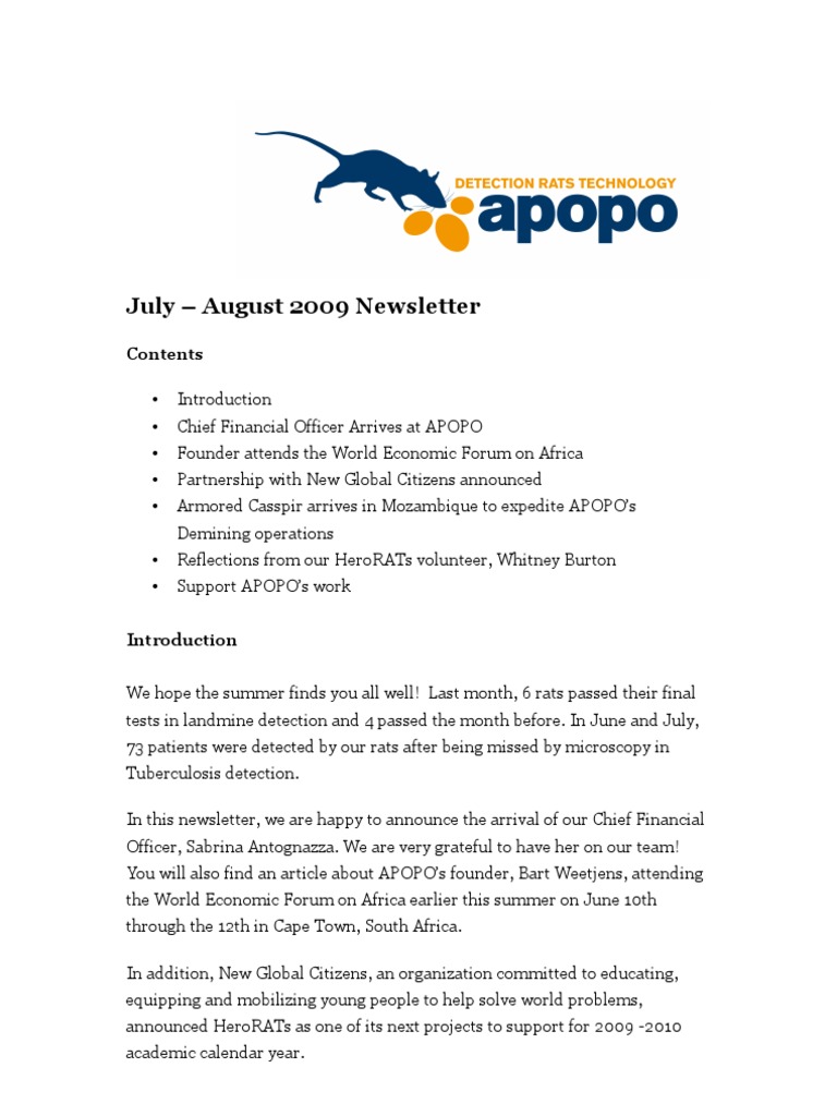 2009 July-August Newsletter | PDF