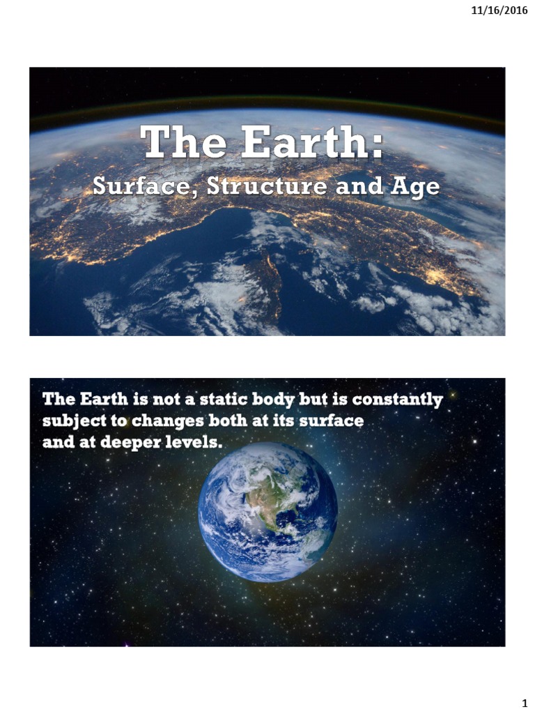 Earth's Surface and Crust Structure | PDF | Rock (Geology ...