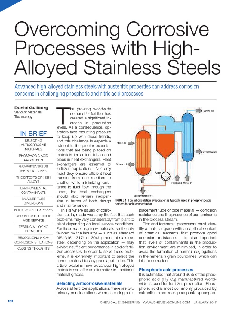 Overcoming Corrosive Processes With High-Alloyed Stainless Steels ...