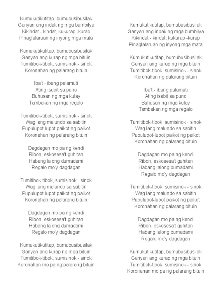 Kumu Kuti Kuti Tap | PDF