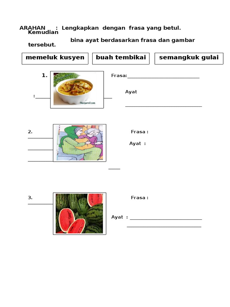 Latihan Digraf Bergambar | PDF
