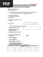 Form of Application For Final Payment of General Provident Fund Balance ...