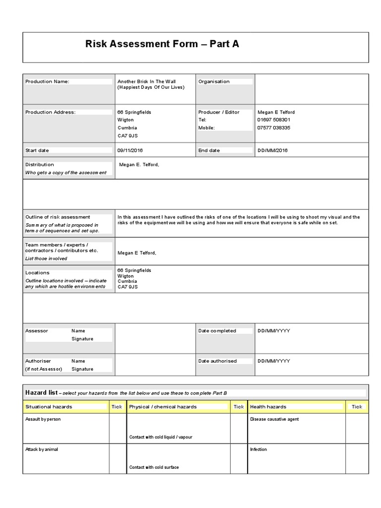 Risk Assesment House Fire | PDF