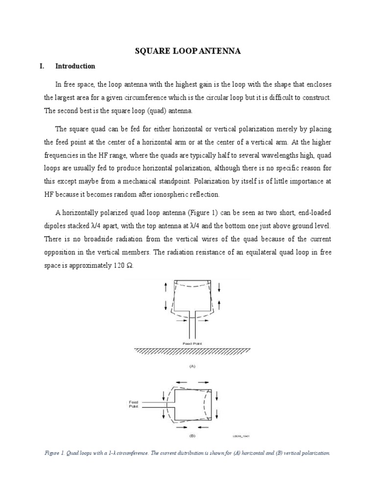 Square Loop Antenna Radiation Patterns | PDF | Antenna (Radio ...