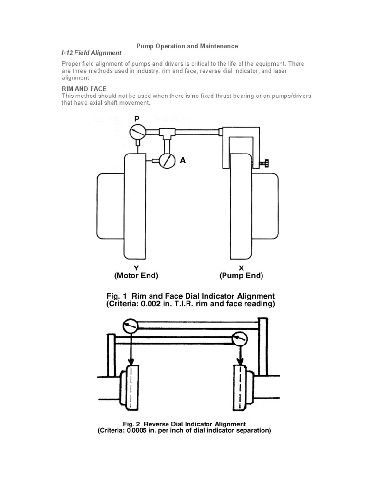 Pump Alignment and Maintenance Guide | PDF | Pump | Cartesian ...