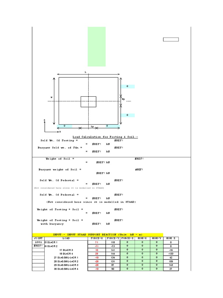 Load Calculation For Footing & Soil:-: (Not Considered Here Since It Is ...