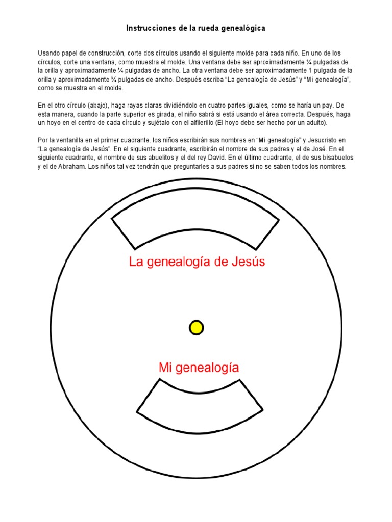 Genealogy of Jesus Wheel 01 SP | PDF | Estudios de idiomas extranjeros ...
