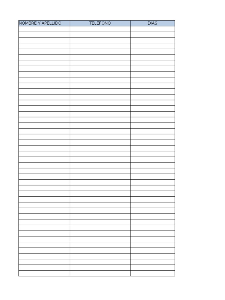 Formato Lista de Espera | PDF