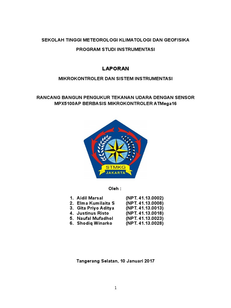 Perancangan Sistem Pengukur Tekanan Udara Dengan Sensor MPX5100 ...