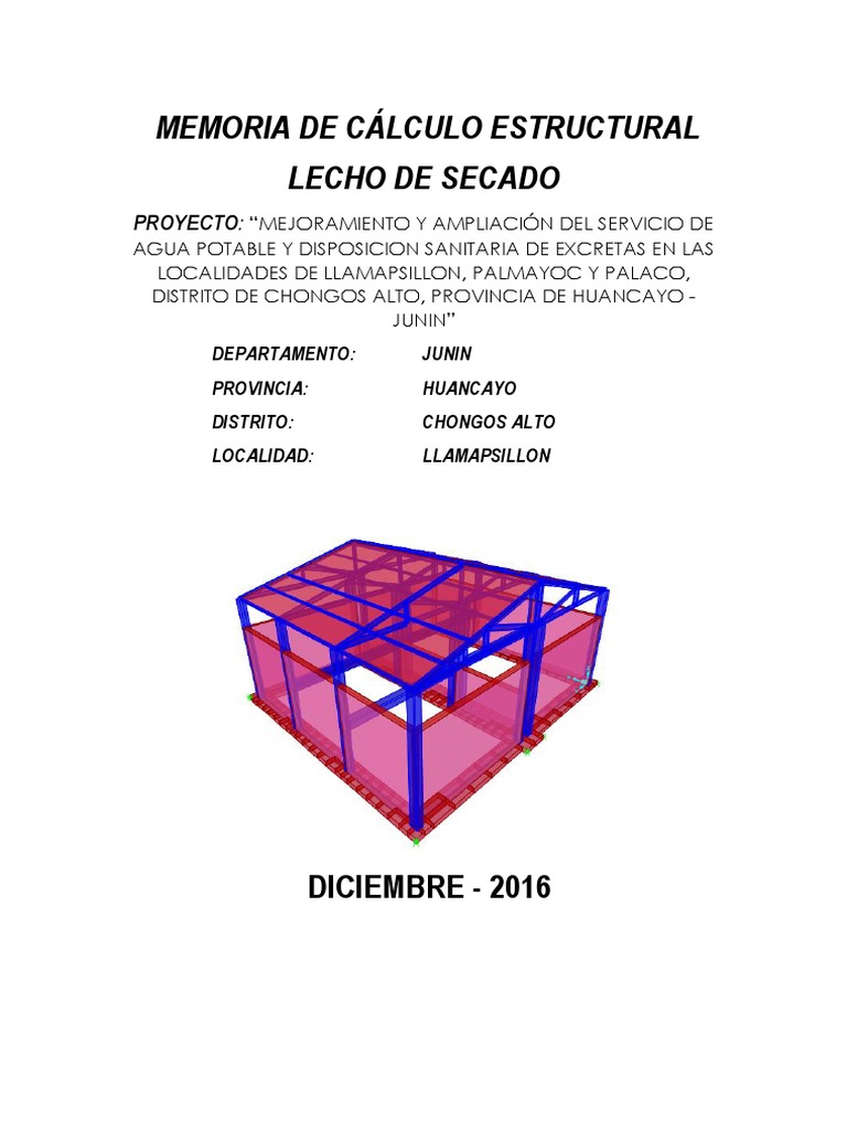 Calculo Estructural Sap Lecho de Secado | Fundación (Ingeniería ...