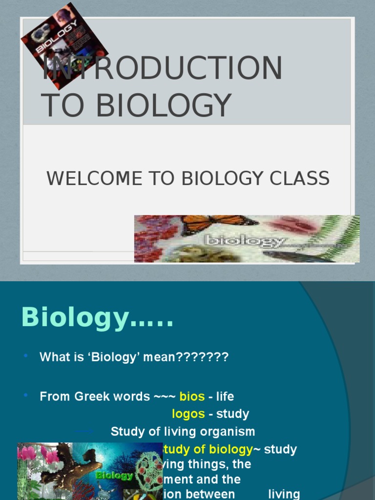 Welcome To Biology Class | PDF
