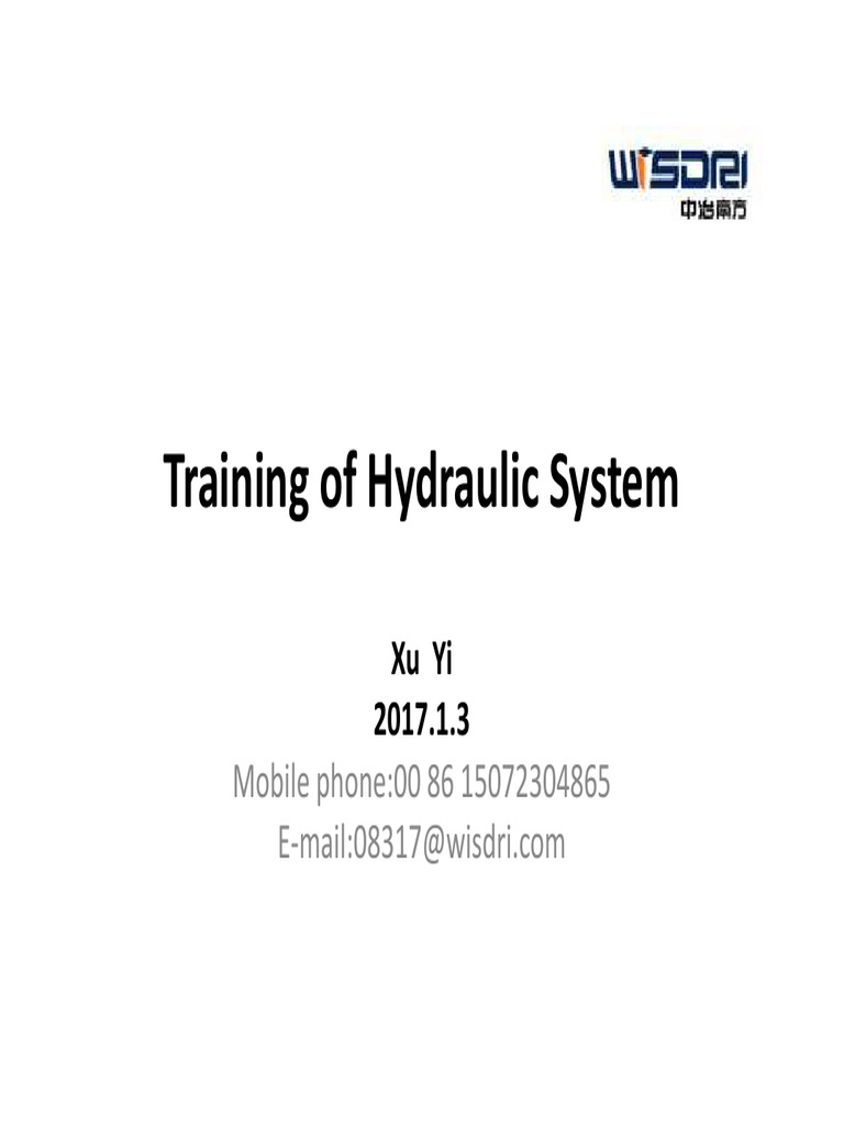 Training Hydraulic | PDF | Gas Technologies | Hydraulic Engineering