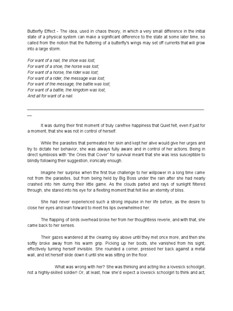 (MGSV) Butterfly Effect - 01 | PDF | Nature