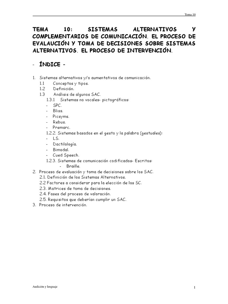 Tema10 Sistemas Saac | PDF | Comunicación | Aprendizaje