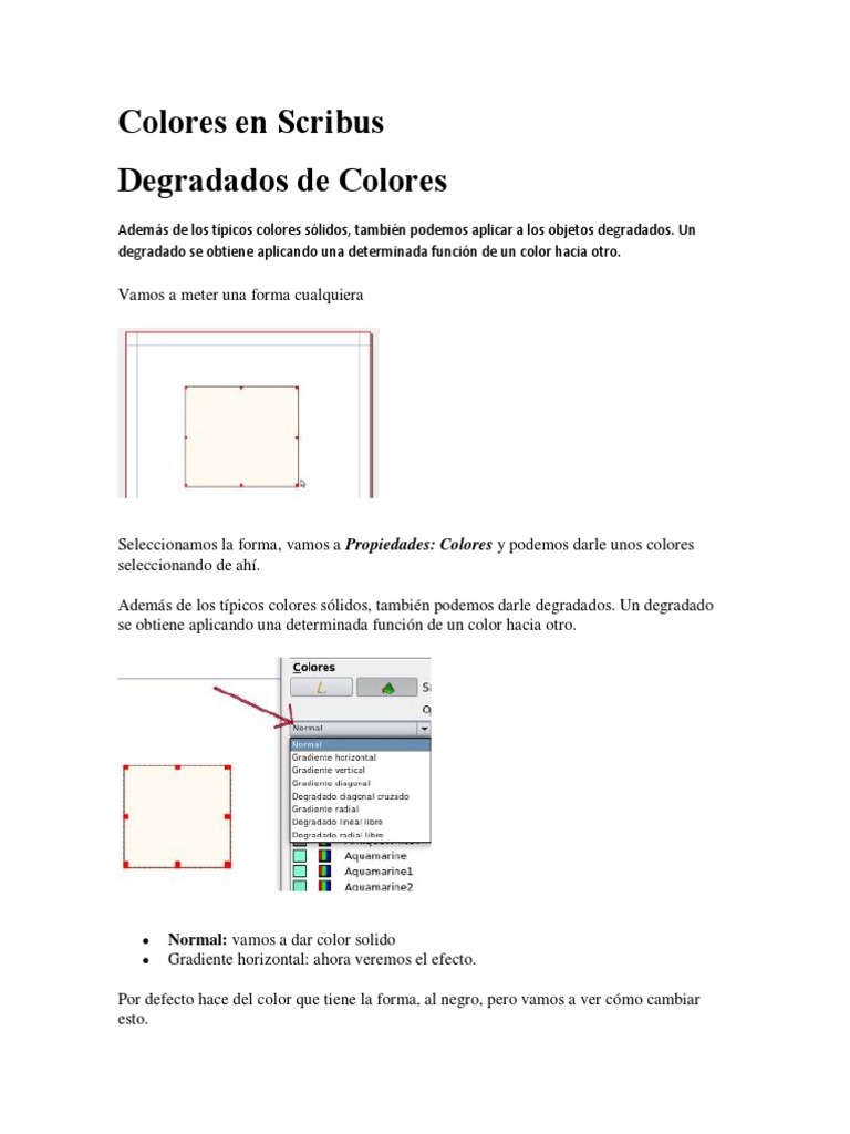Cap 16 - Colores en Scribus | PDF | Color | Modelo de color Rgb