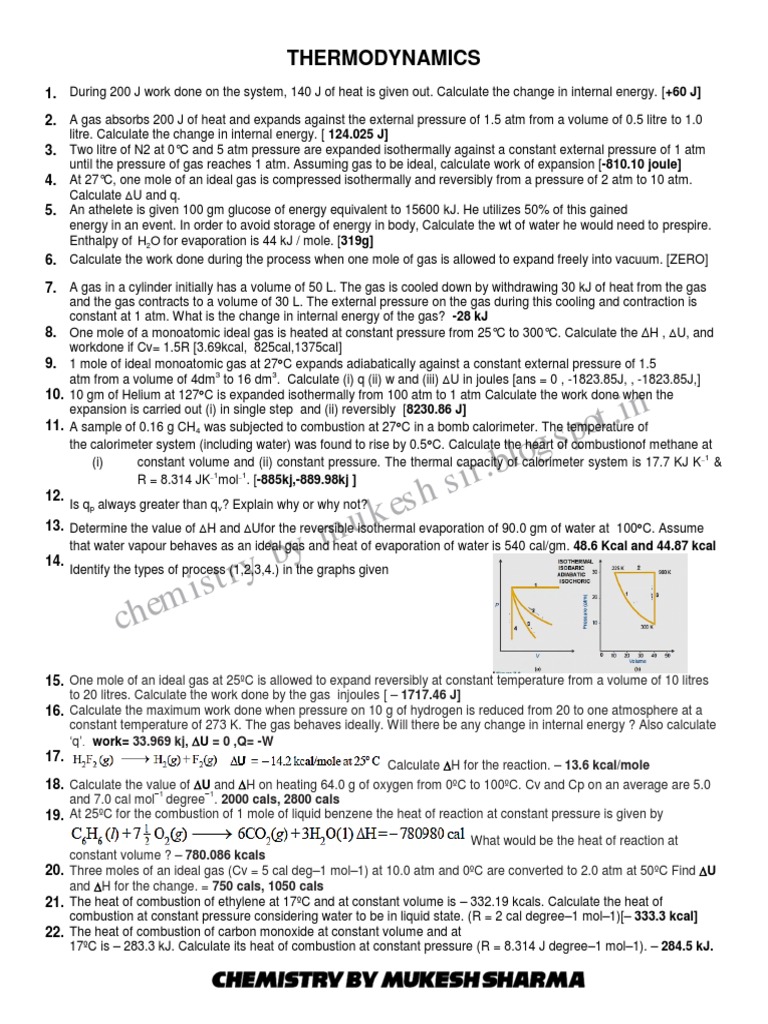 THERMO Assignment | PDF | Enthalpy | Combustion